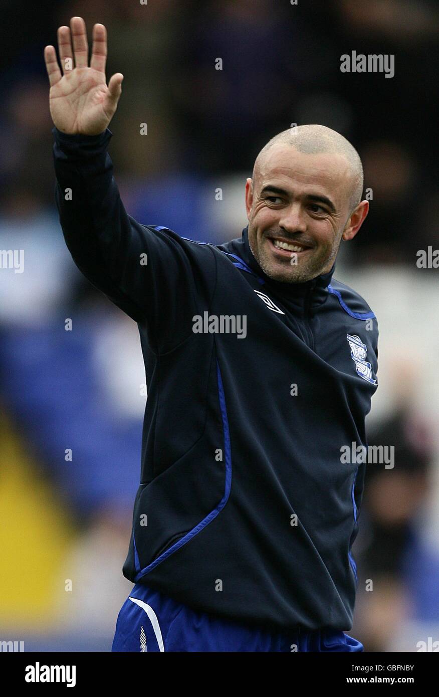 Birmingham City's Stephen Carr waves to the crowd prior to kick off ...