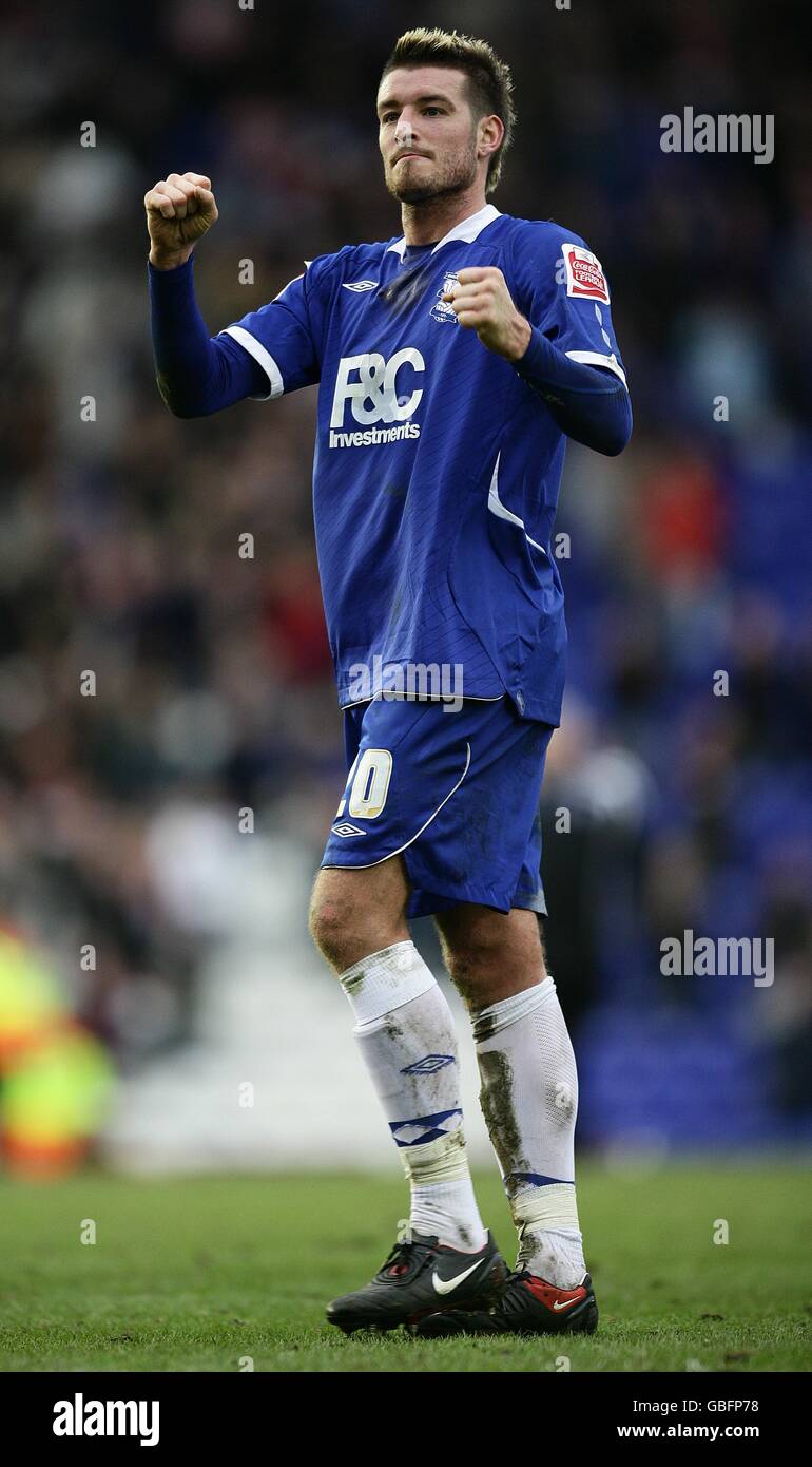 Birmingham City's Franck Queudrue celebrates theirvictory after the ...