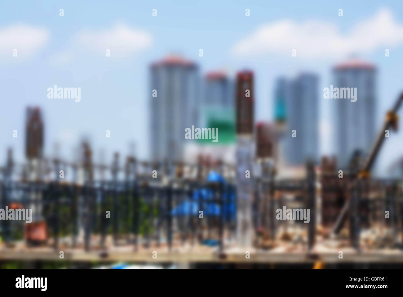 Building under construction with a blurred image Stock Photo - Alamy