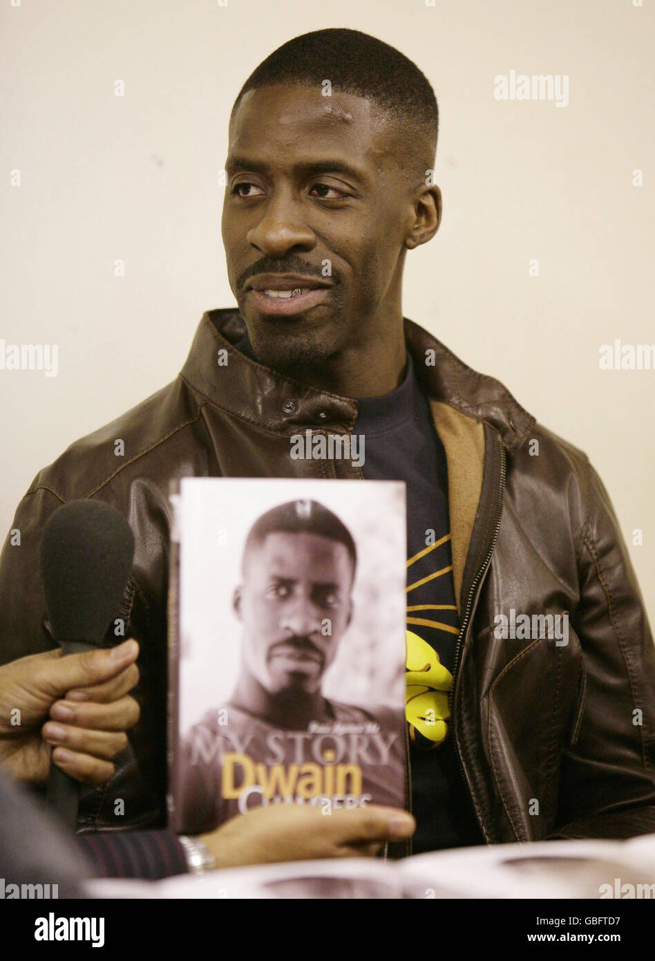 Dwain Chambers during a signing and Q&A session for the launch of his ...