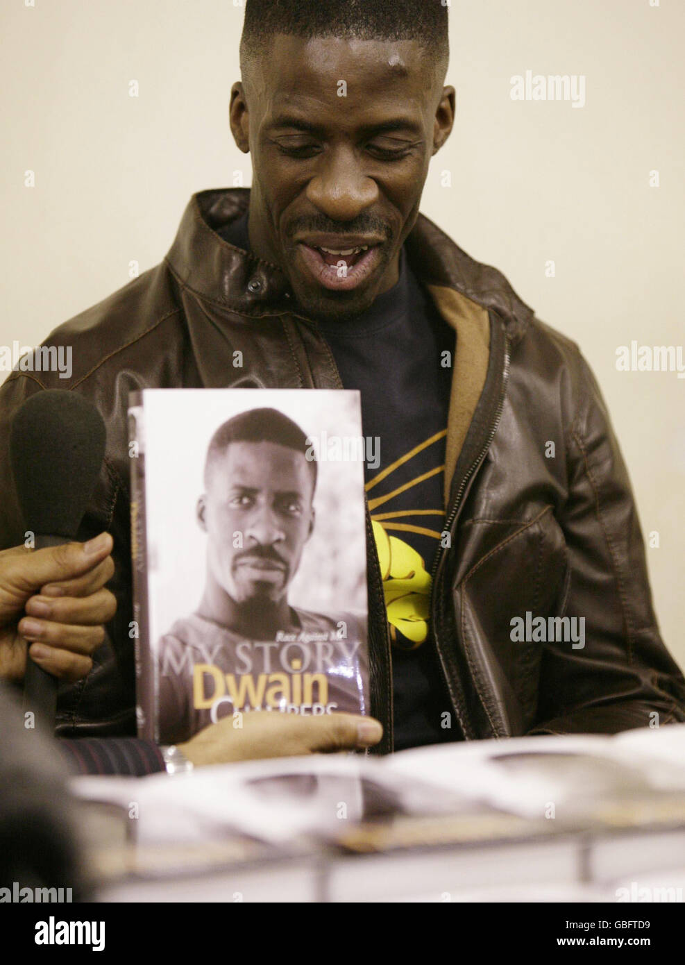 Dwain Chambers during a signing and Q&A session for the launch of his ...
