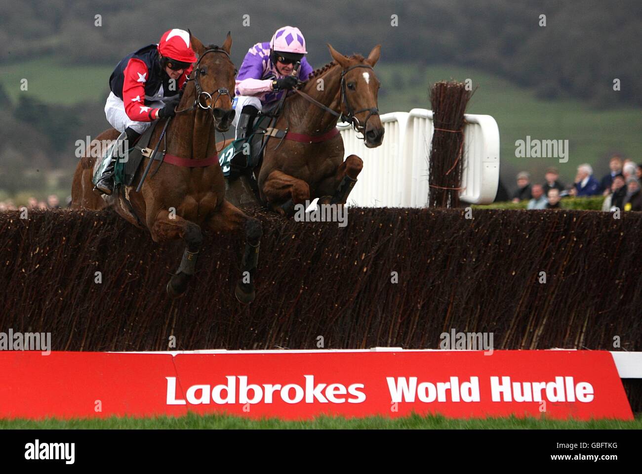 During the freddie williams festival plate handicap chase hi-res stock ...