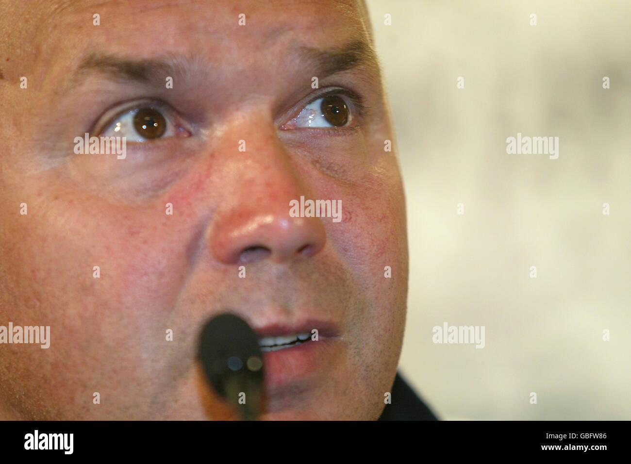 Olympique Marseille's coach Jose Anigo talks to the press Stock Photo ...