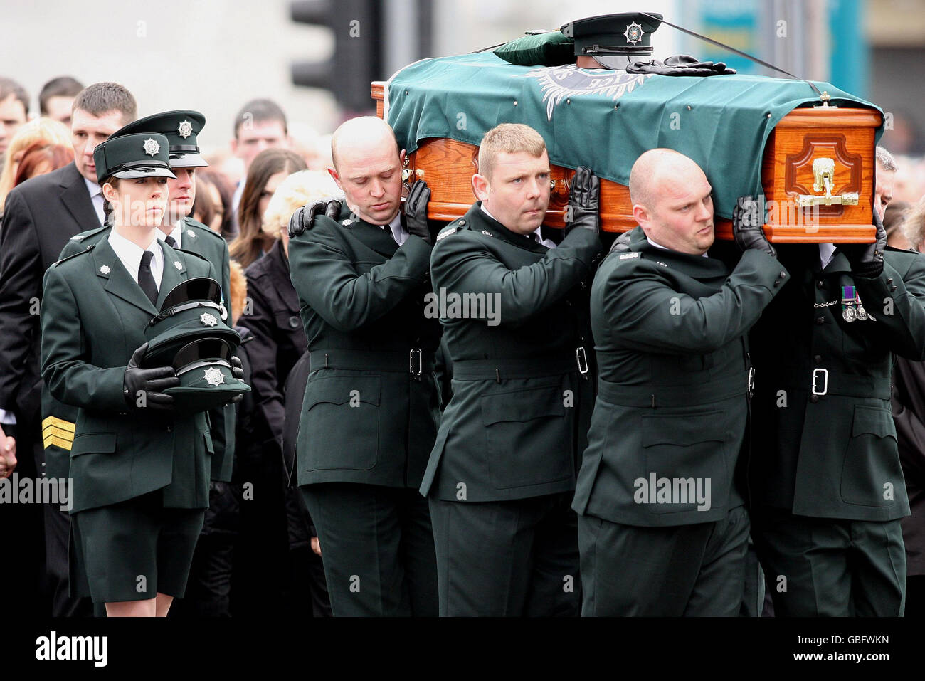 Police officer funeral coffin hi-res stock photography and images - Alamy