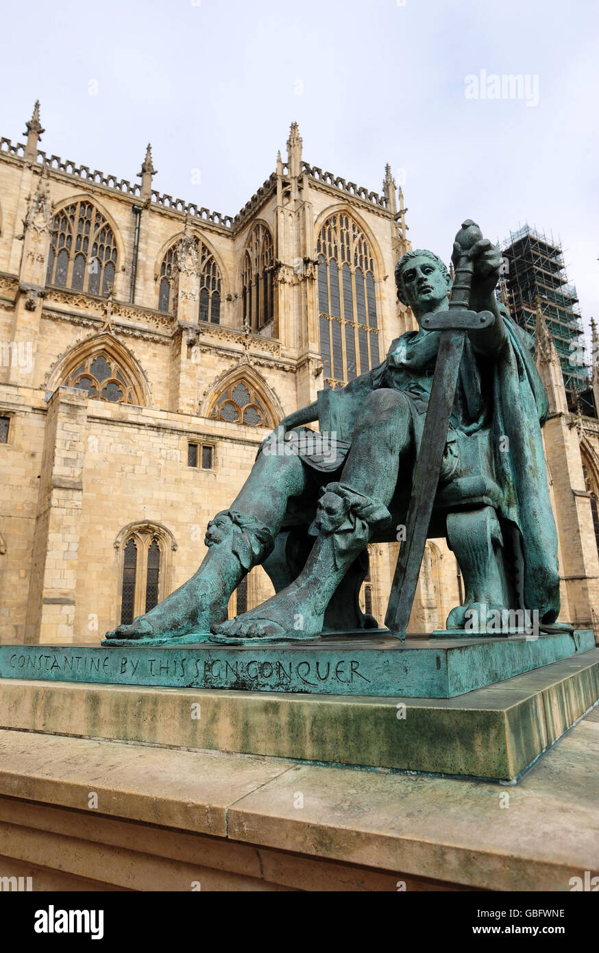 York Views. A general view showing the Constantine the Conqueror statue ...
