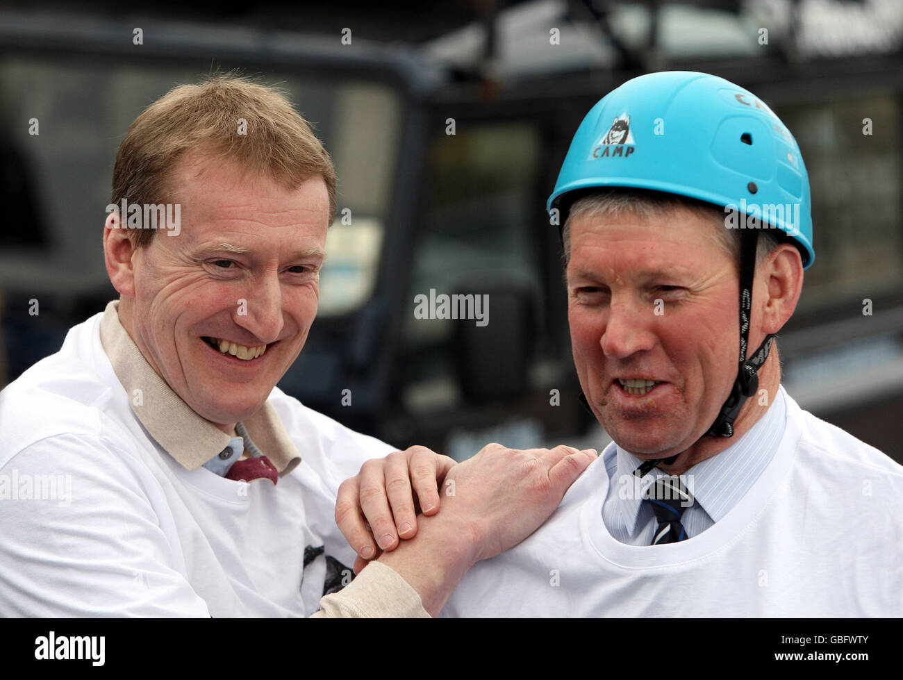 Scottish Liberal Democrat leader Tavish Scott MSP (left) with George ...