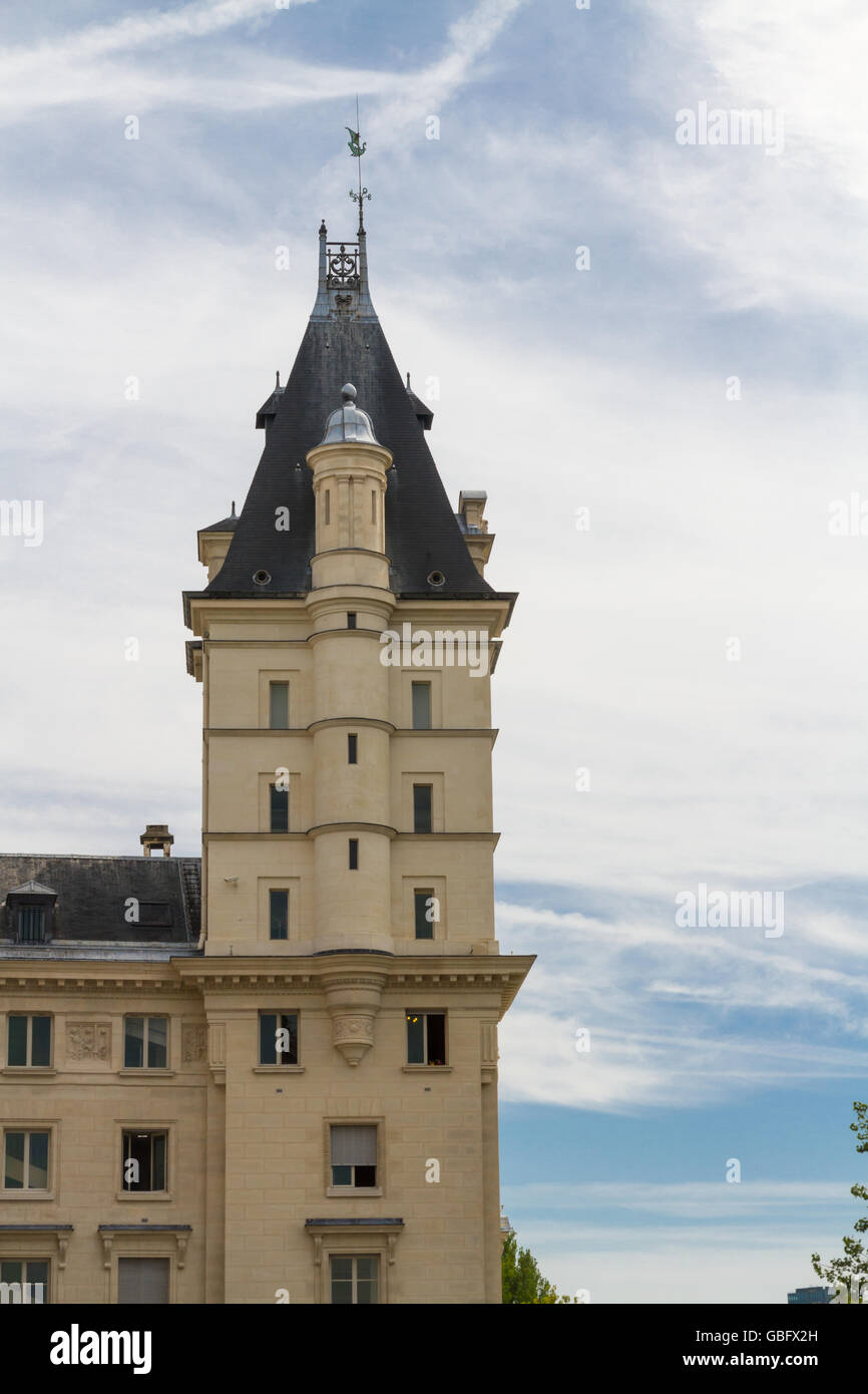 Side of old chateau, Paris, France Stock Photo - Alamy