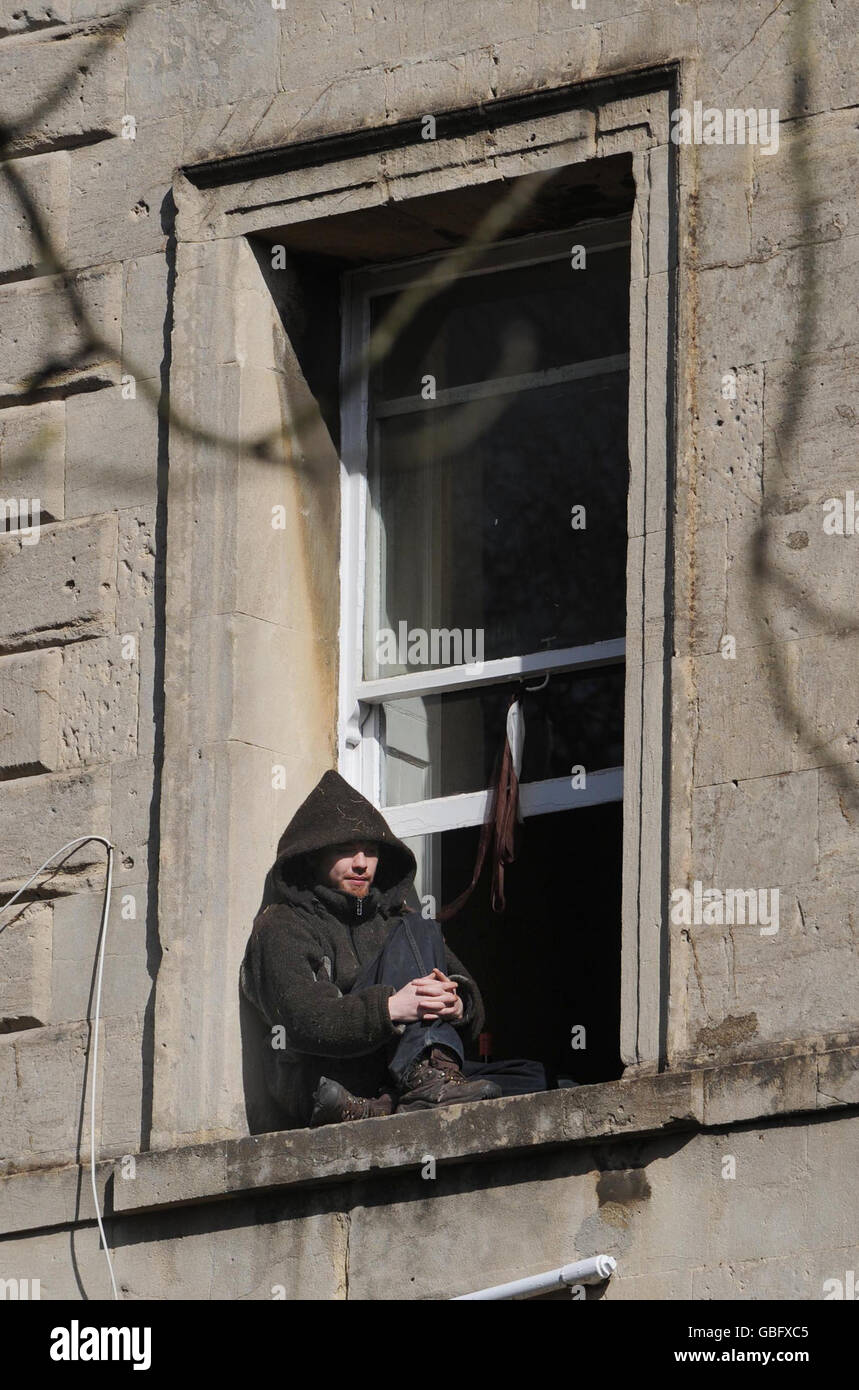 Squatters move into mansion Stock Photo - Alamy