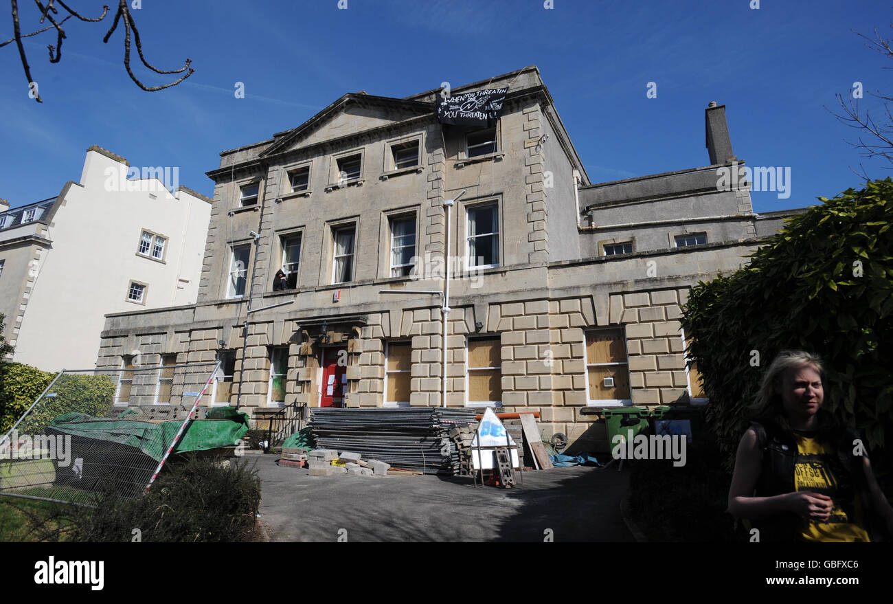 Squatters move into mansion Stock Photo - Alamy