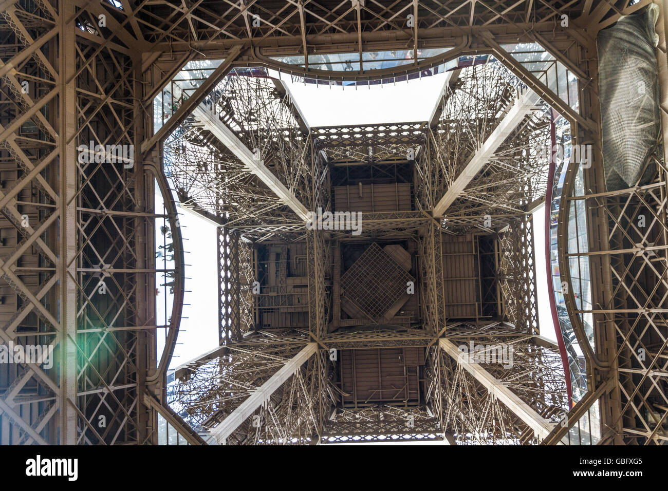 View of the Eiffel Tower from below. Paris, France, Europe Stock Photo ...