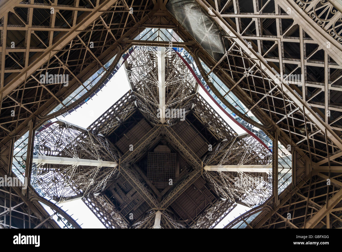 View of the Eiffel Tower from below. Paris, France, Europe Stock Photo ...