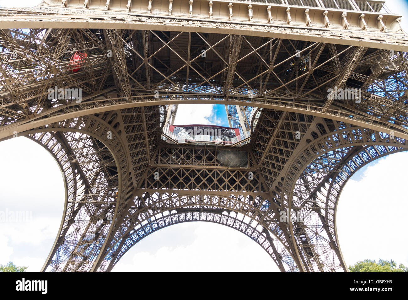 View of the Eiffel Tower from below. Paris, France, Europe Stock Photo ...