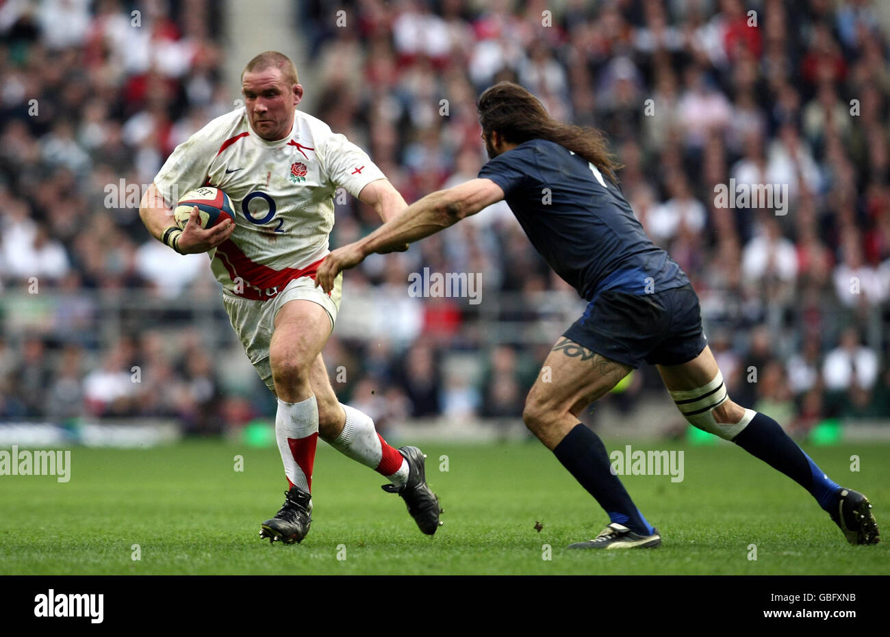 Phil vickery england rbs 6 nations match twickenham hi-res stock ...