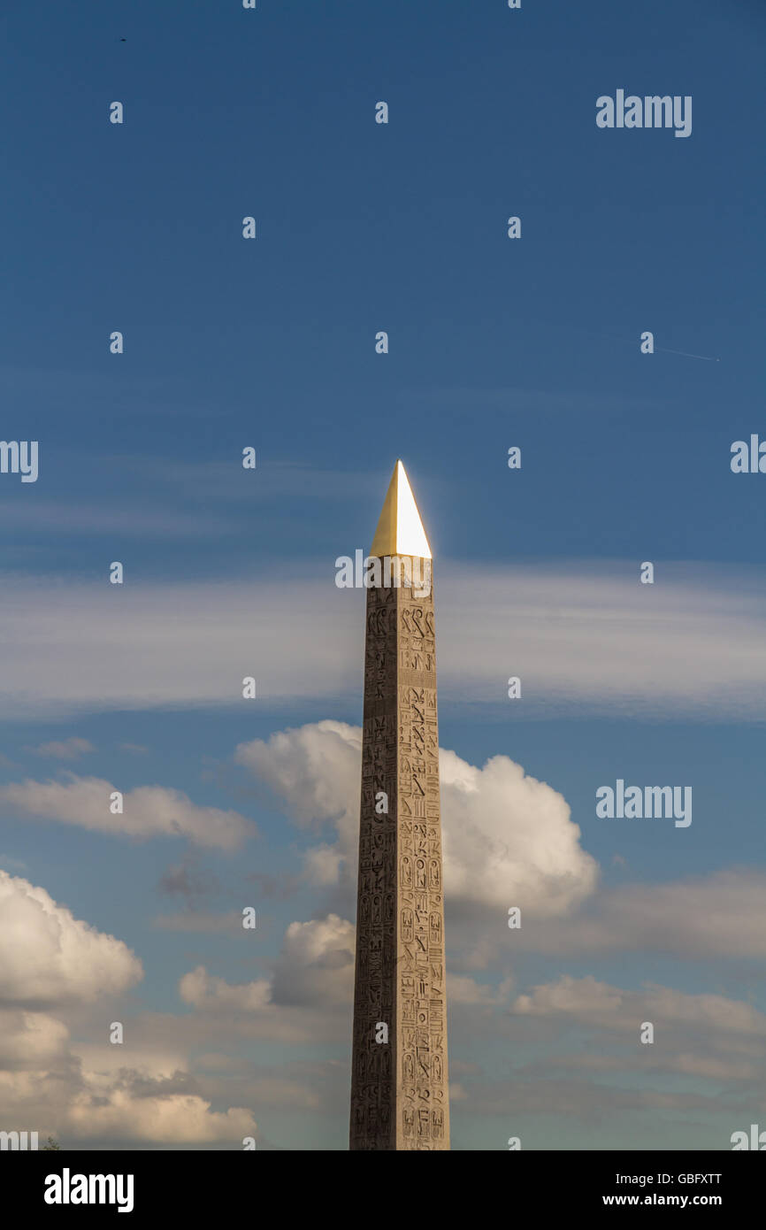 Luxor Obelisk an Egyptian obelisk in the Place de la Concorde, Paris ...