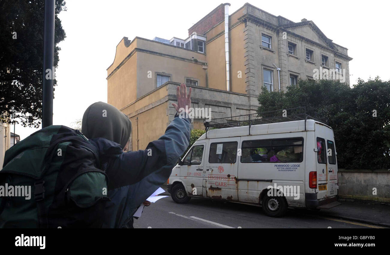 Squatters move into mansion Stock Photo - Alamy