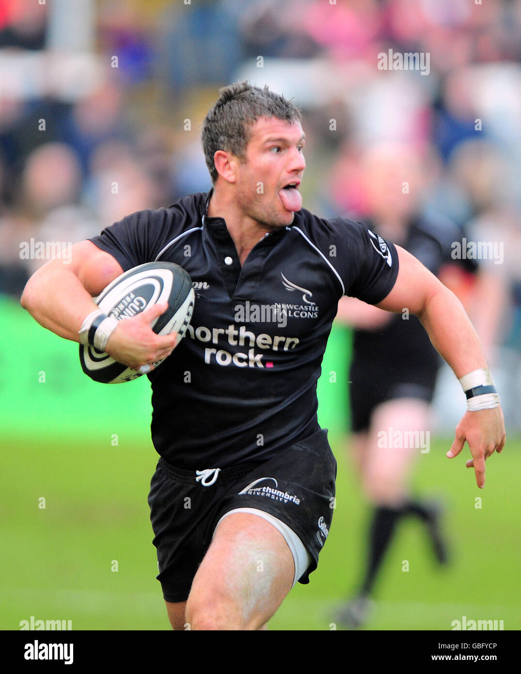 Rugby top half running tongue hi-res stock photography and images - Alamy