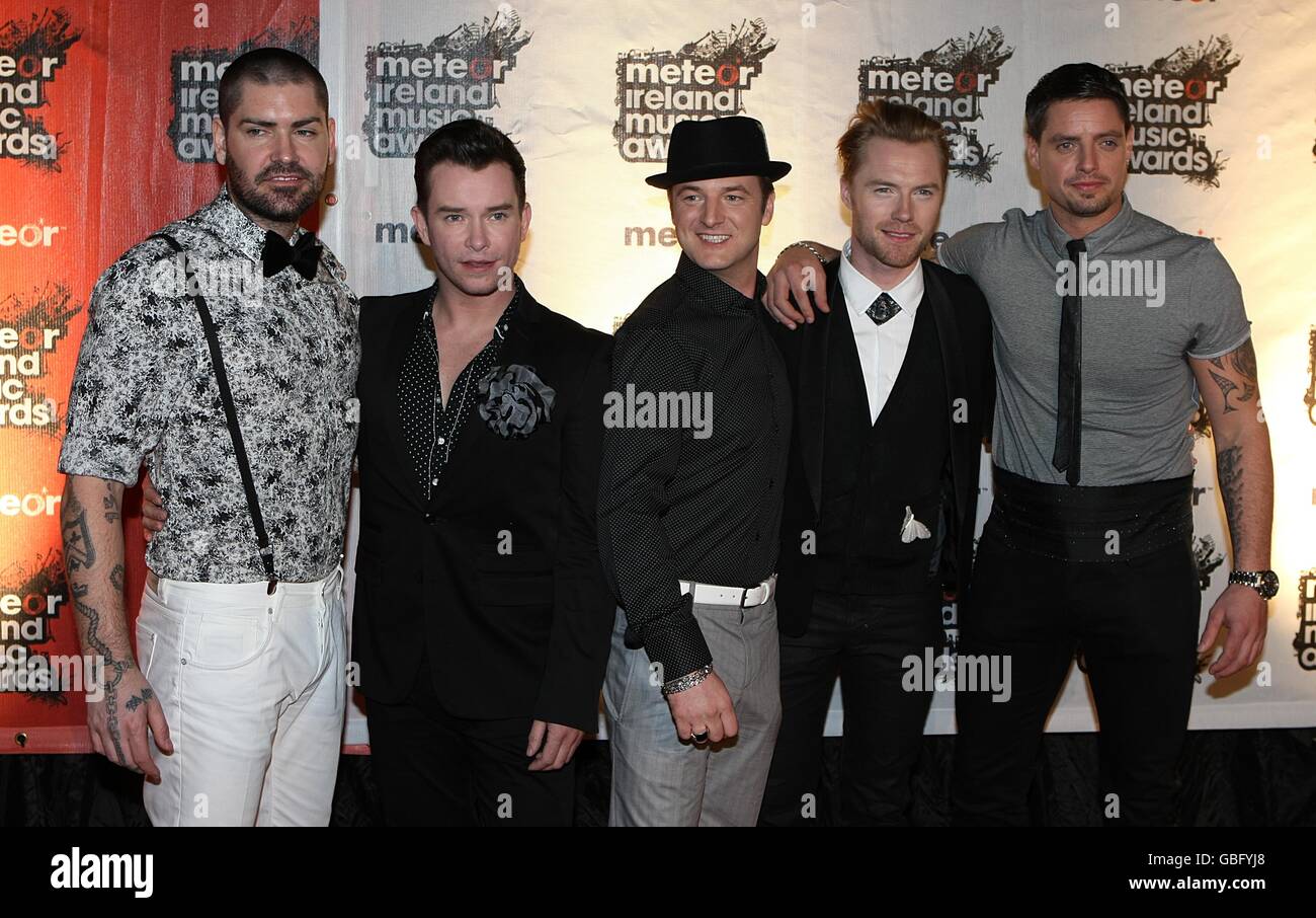 Meteor Music Awards - Dublin. Boyzone arriving at the Meteor Ireland ...