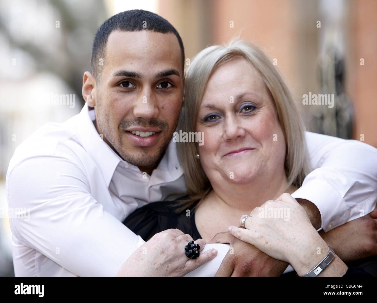 James DeGale with his mother Diane after a press conference at the ...