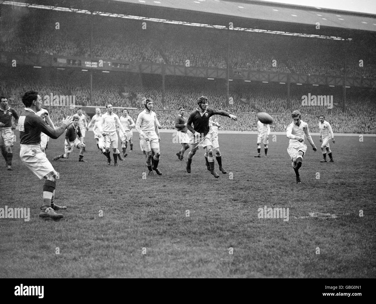 Edward Scott, the English captain, second right, finds touch when about ...