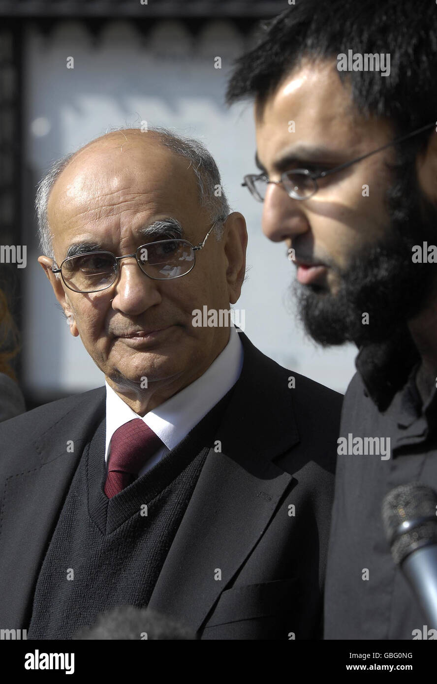 Babar Ahmad's father Ashfaq Babar (left) and Babar's brother-in-law ...