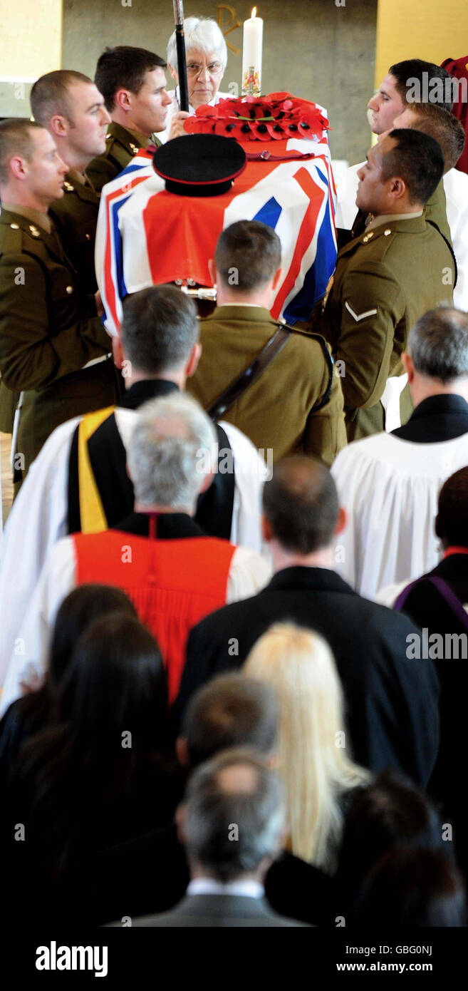 The funeral of Sapper Mark Quinsey takes place at the Immanuel Church ...