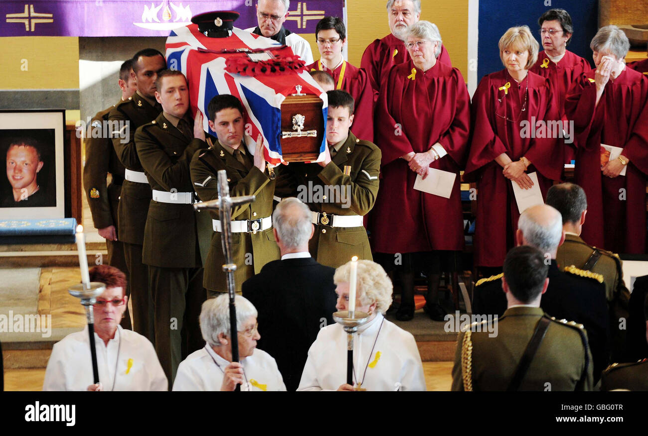 Sapper Mark Quinsey funeral Stock Photo - Alamy