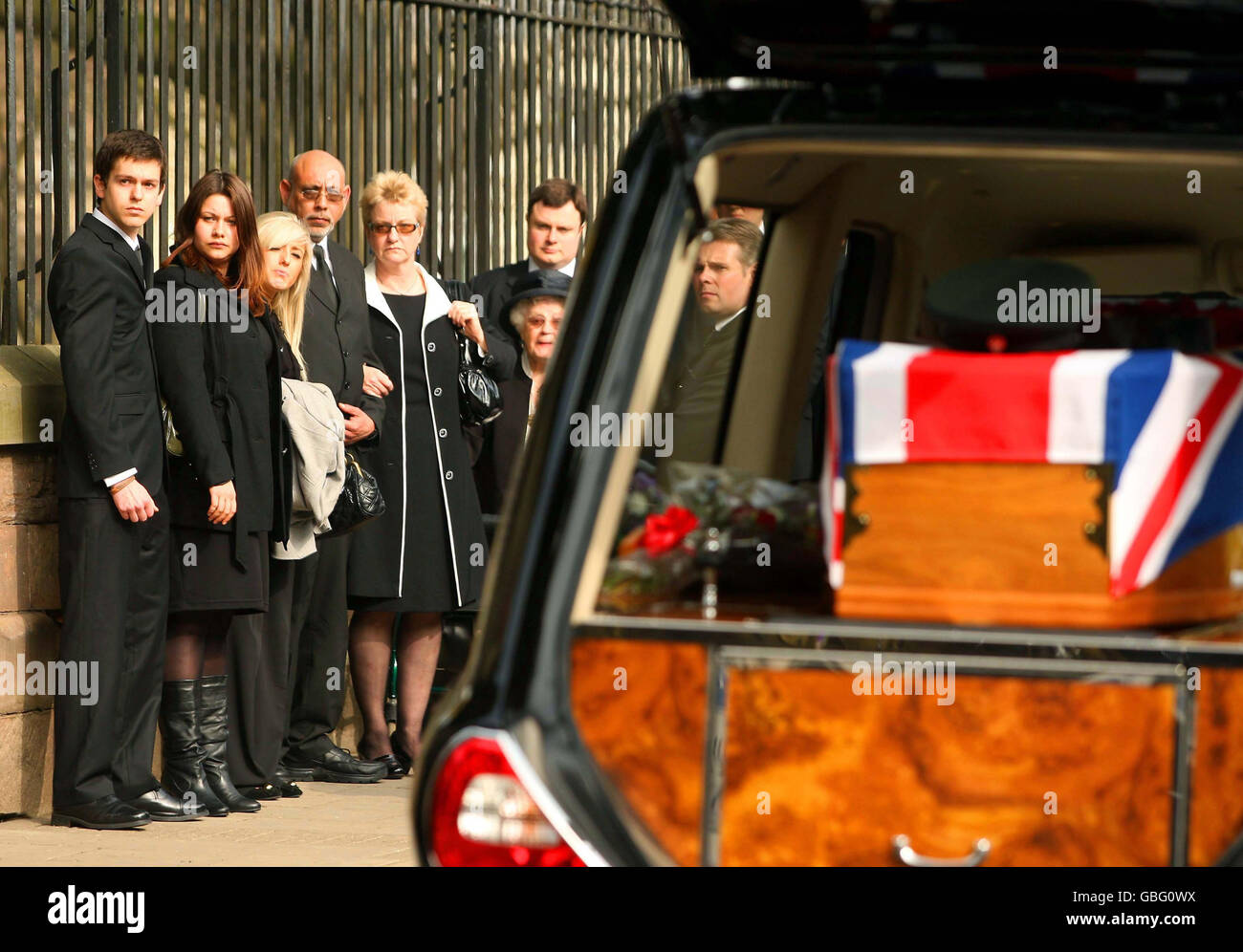 The coffin of rifleman jamie gunn hi-res stock photography and images ...