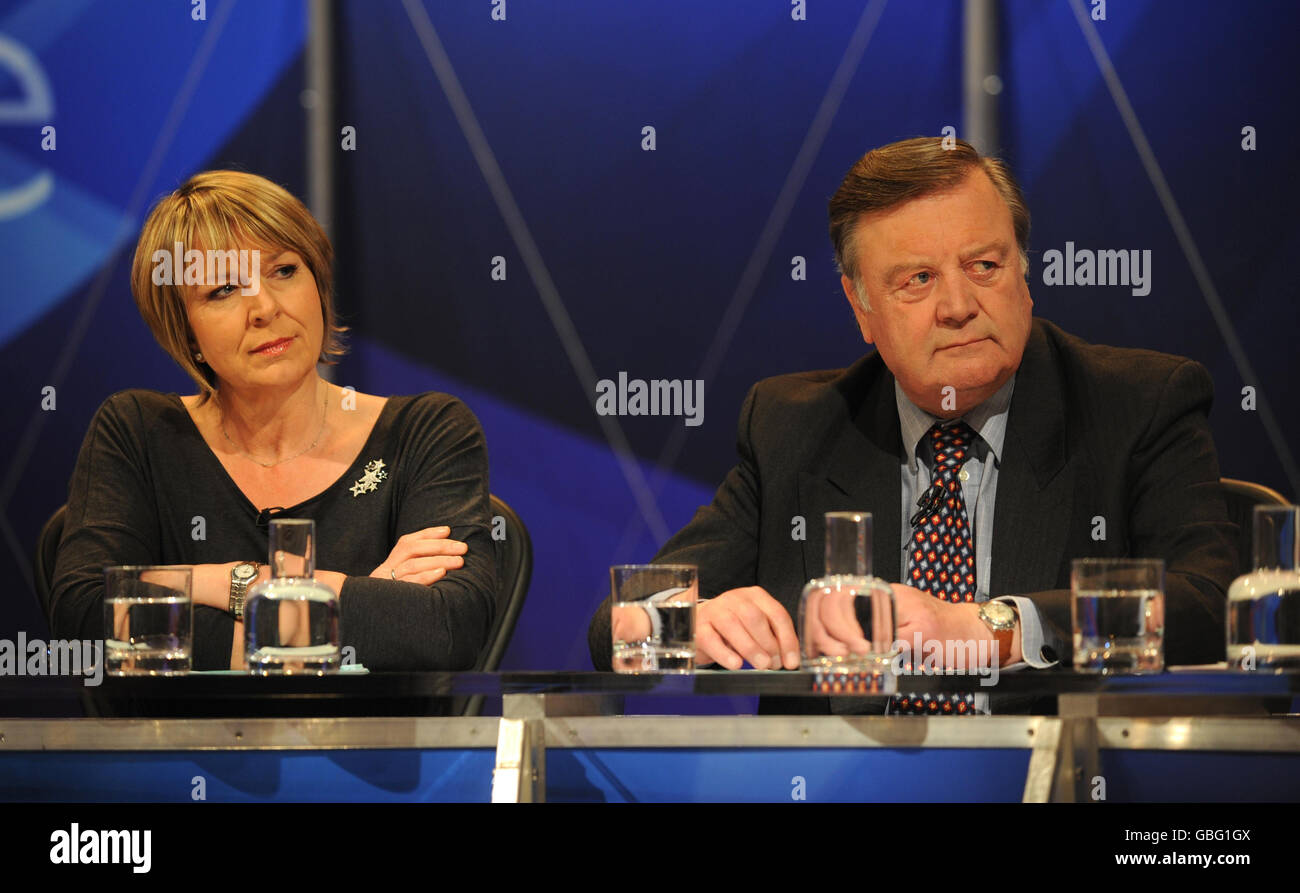 Fern Britton (left) and Kenneth Clarke MP appear on BBC's Question Time ...