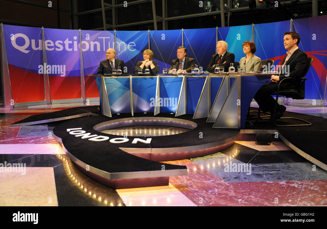 The panel (From left to right) Vince Cable MP, Fern Britton, Kenneth ...