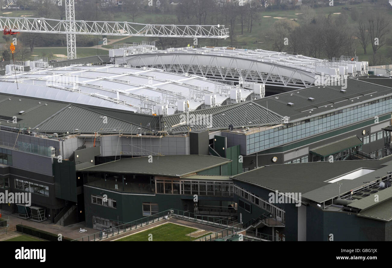 Wimbledon centre court aerial hi-res stock photography and images - Alamy