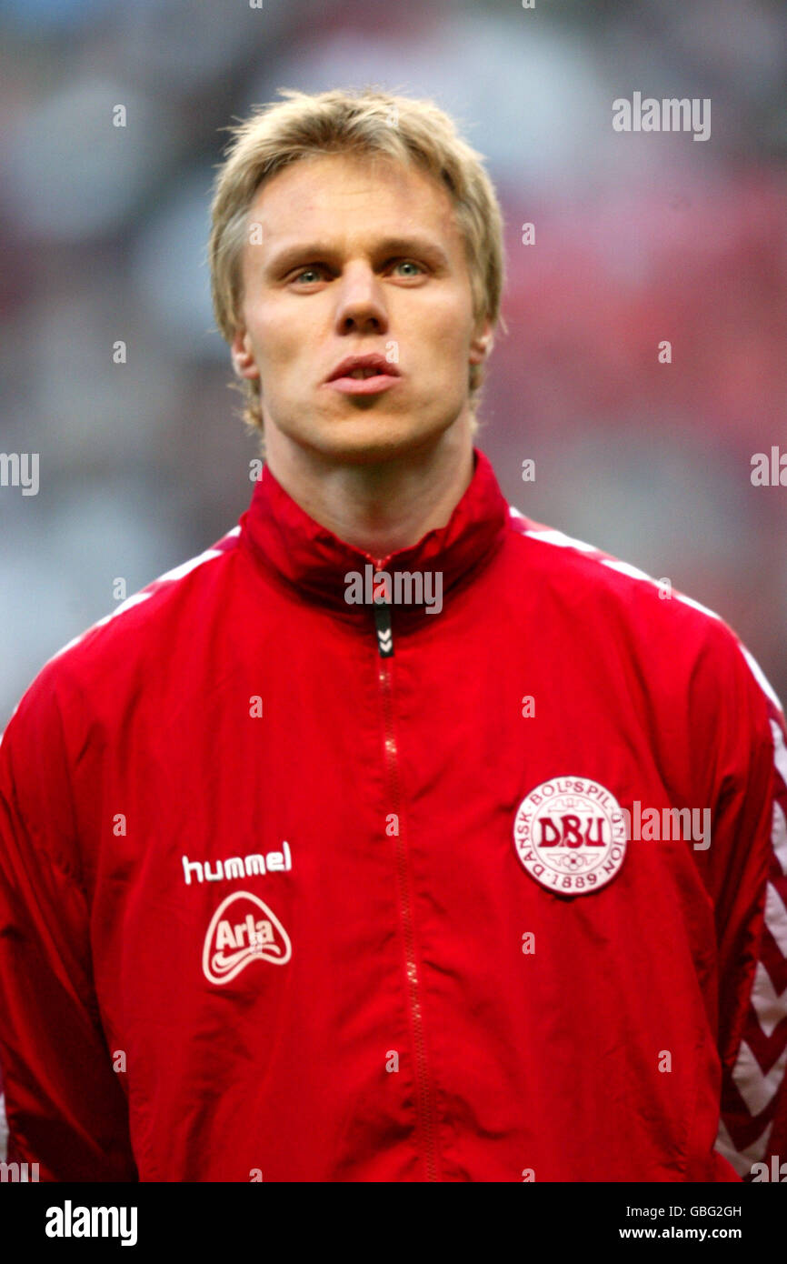 Soccer international friendly denmark v scotland hi-res stock ...