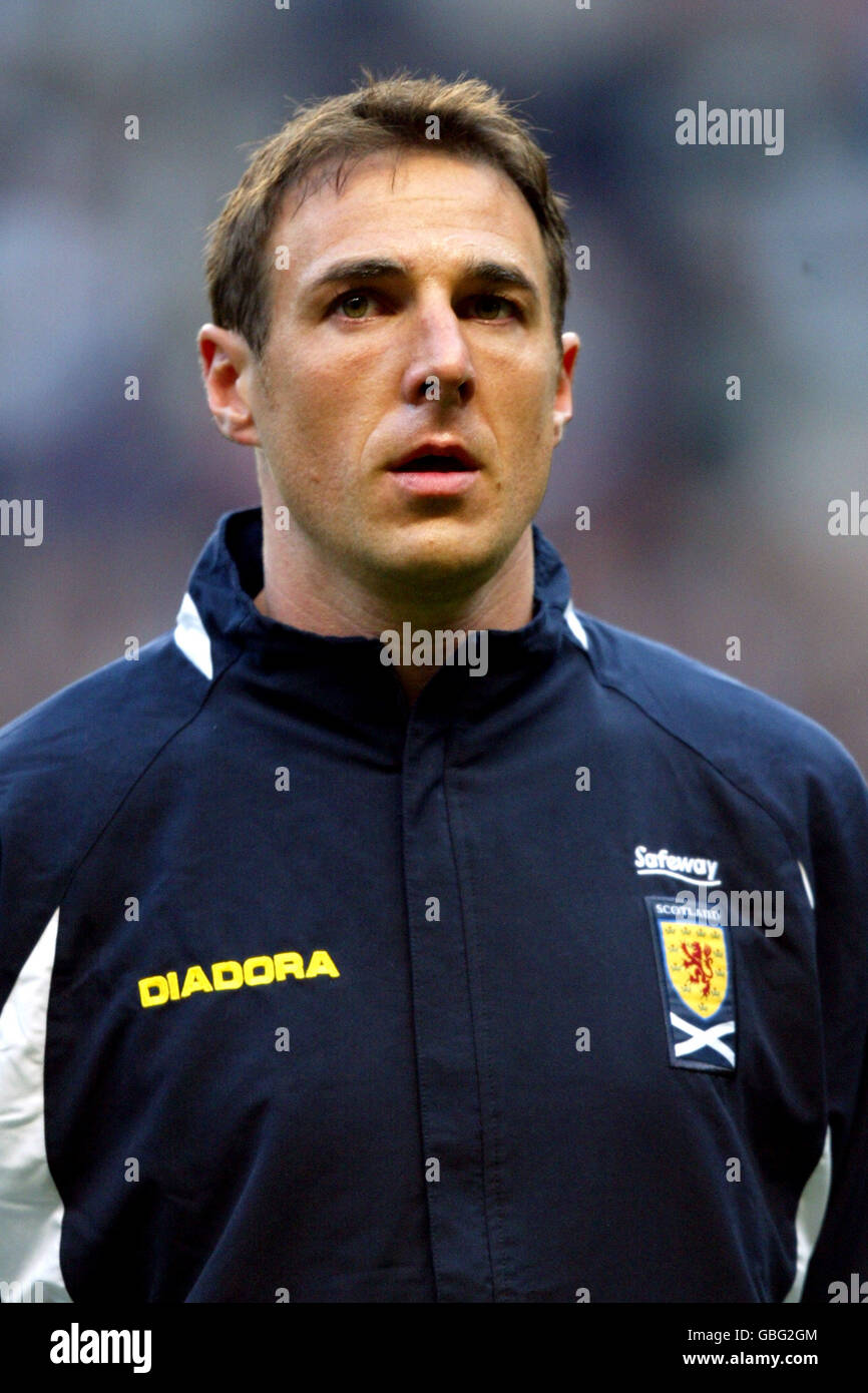 Soccer international friendly denmark v scotland hi-res stock ...