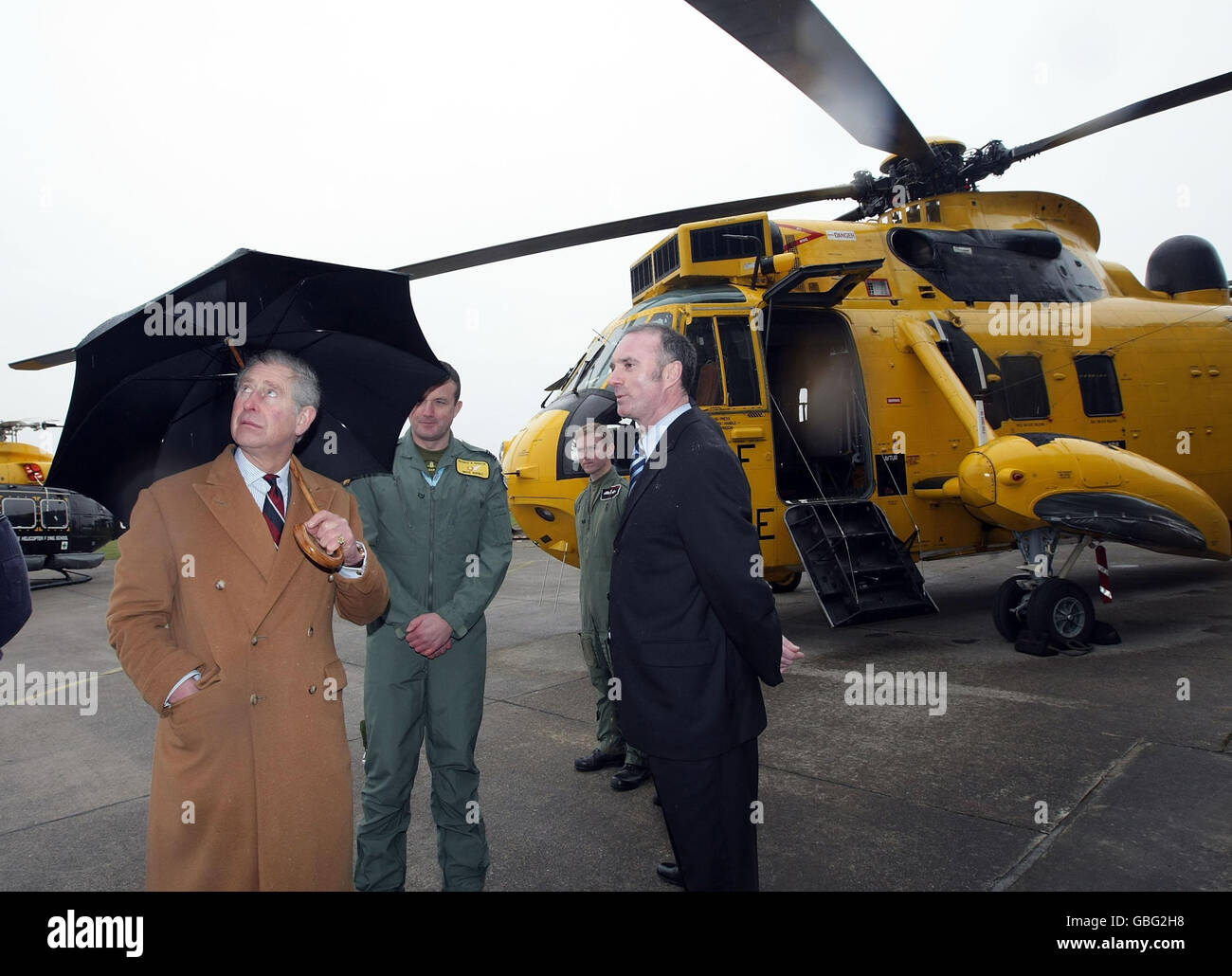 Prince of Wales chats to instructors and staff at the RAF search and ...