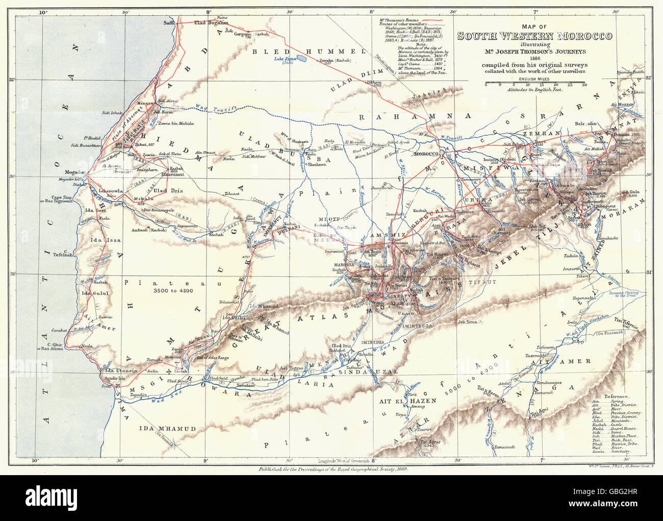 19th century map of morocco hi-res stock photography and images - Alamy