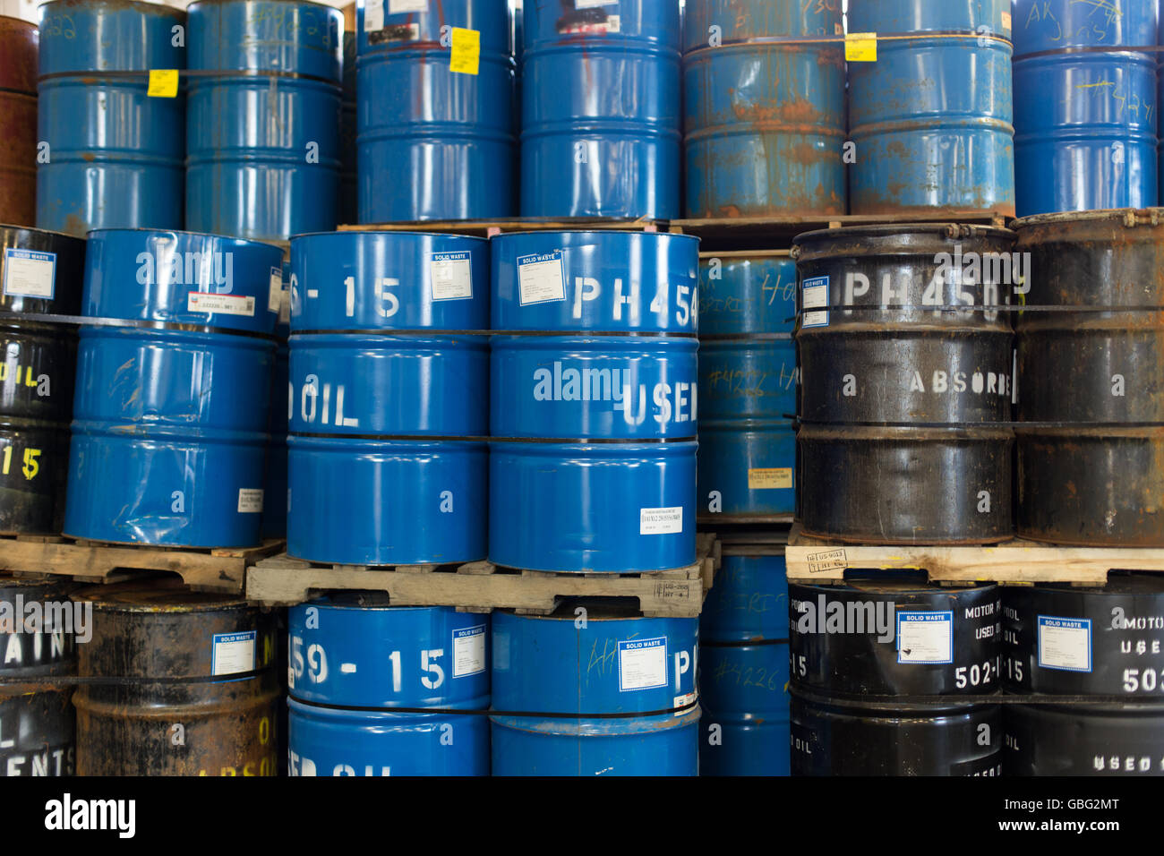 Oil Drums Stacked High Resolution Stock Photography and Images - Alamy