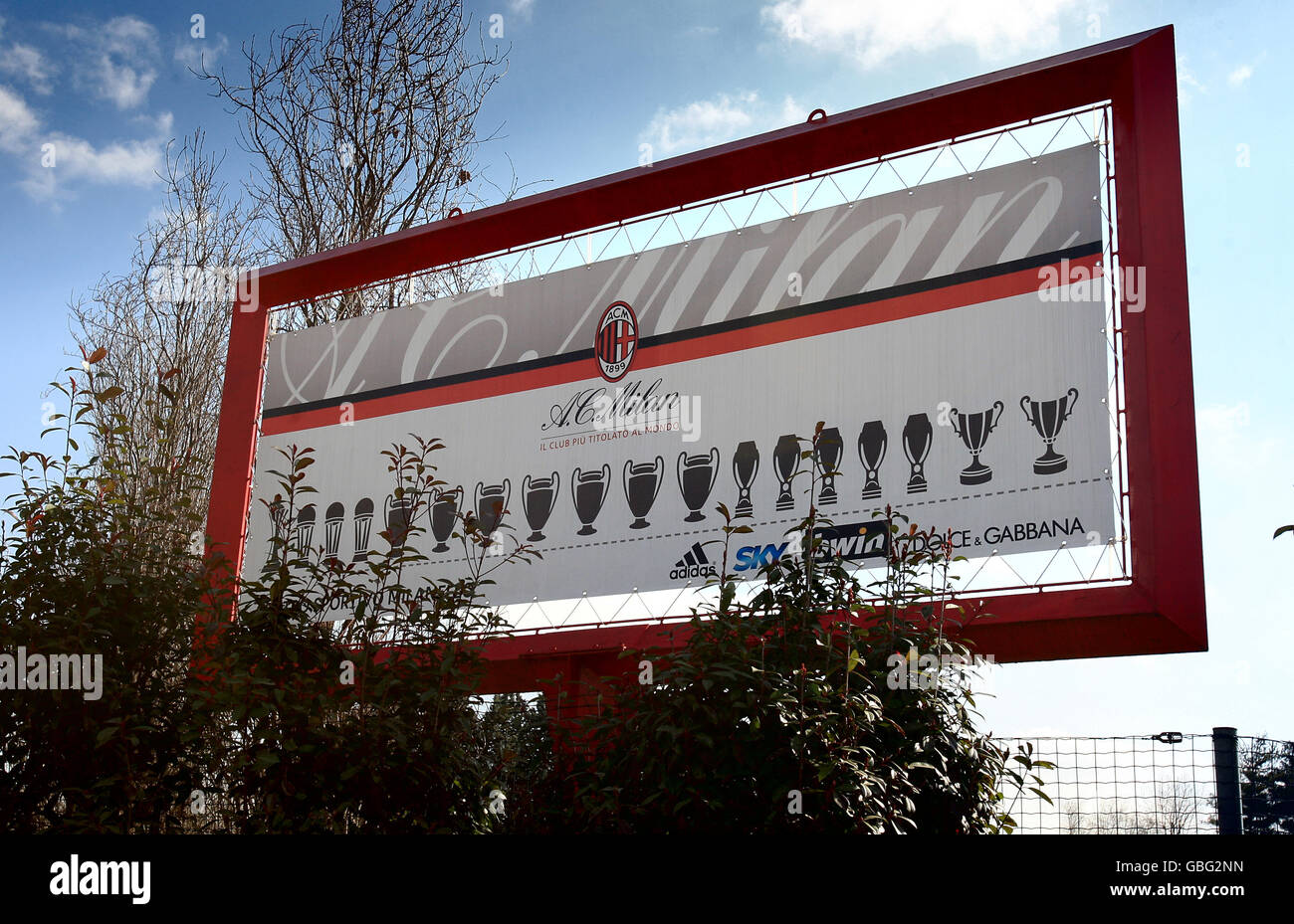 General view of the ac milan training ground hi-res stock photography ...