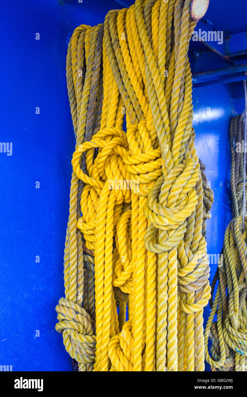 Blue yellow rope hi-res stock photography and images - Alamy