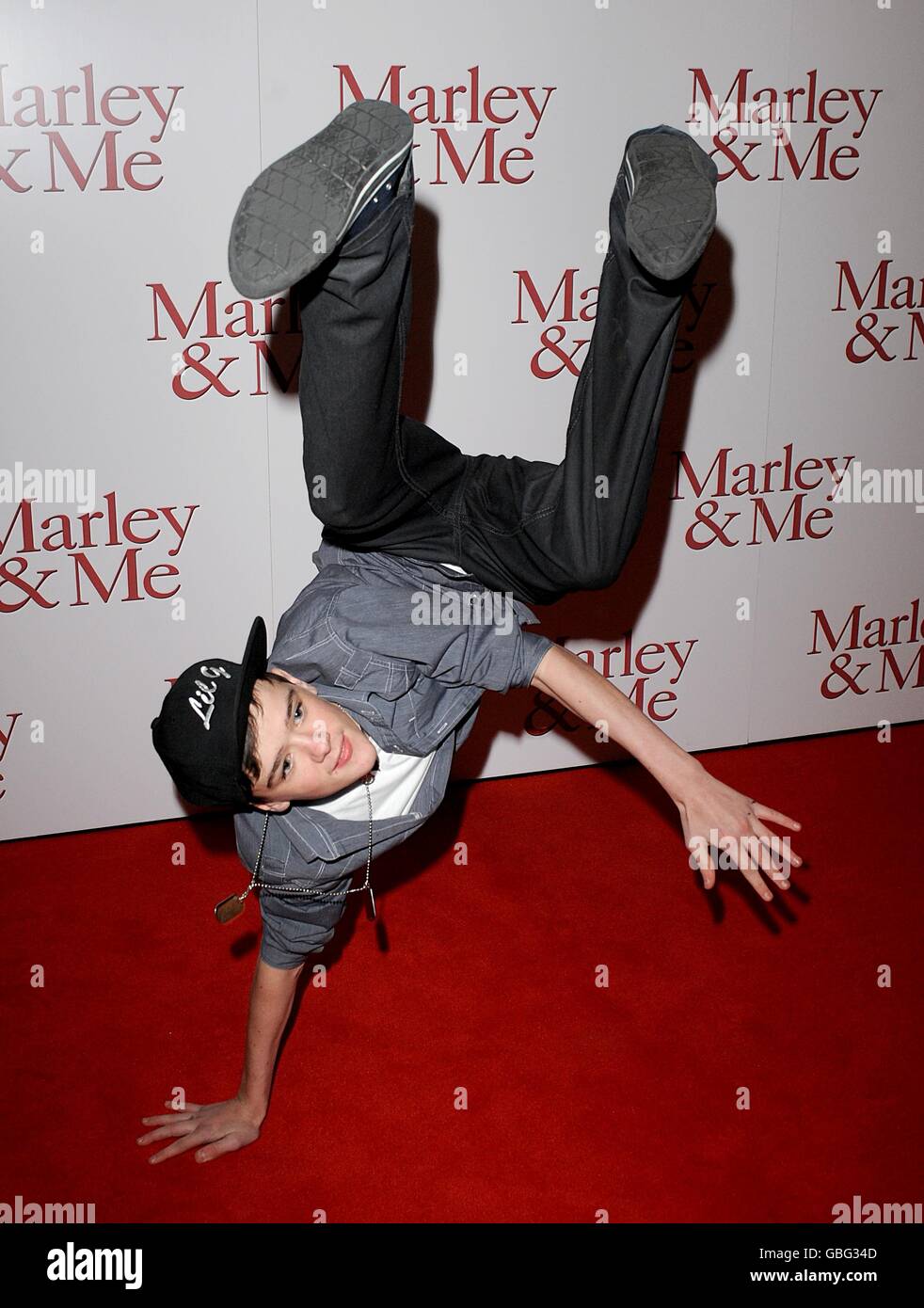 George Sampson arriving for the premiere of Marley And Me at the Vue ...