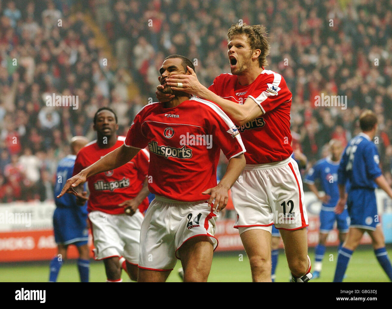Charlton Athletic's Jonathan Fortune celebrates scoring his sides ...
