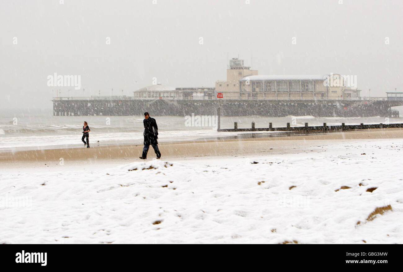Bournemouth pier in winter on hi-res stock photography and images - Alamy