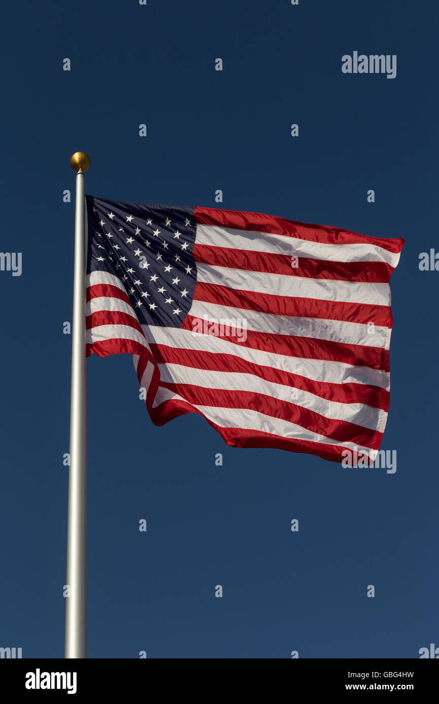 American flag waving in the wind hi-res stock photography and images ...