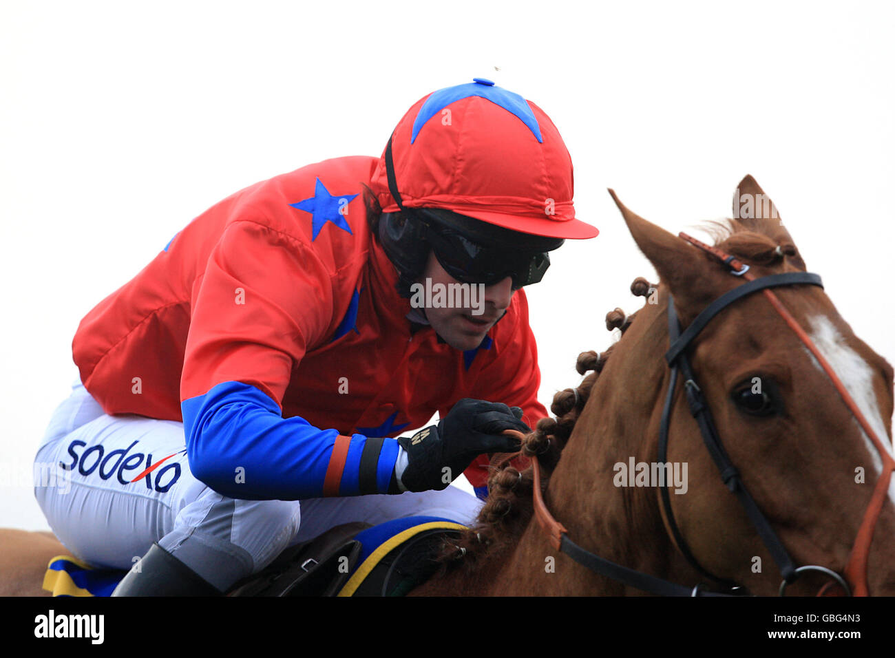 Jockey Mark Bradburne on Kingham during the Andy Don Memorial Novices ...