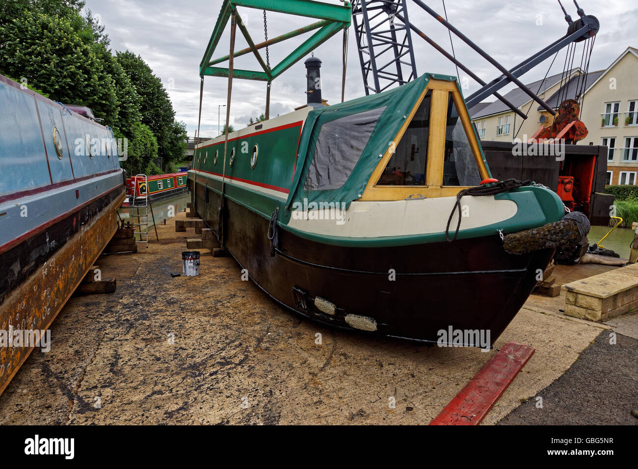 Narrowboat lifted hi-res stock photography and images - Alamy