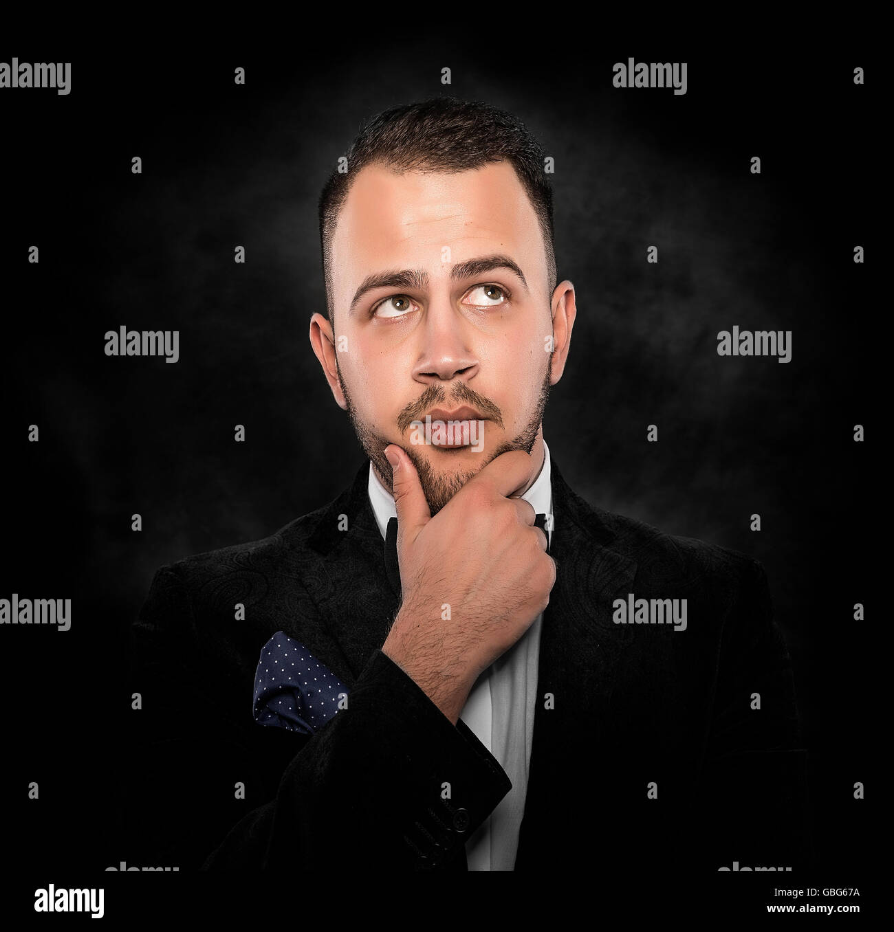 Black suit hi-res stock photography and images - Alamy