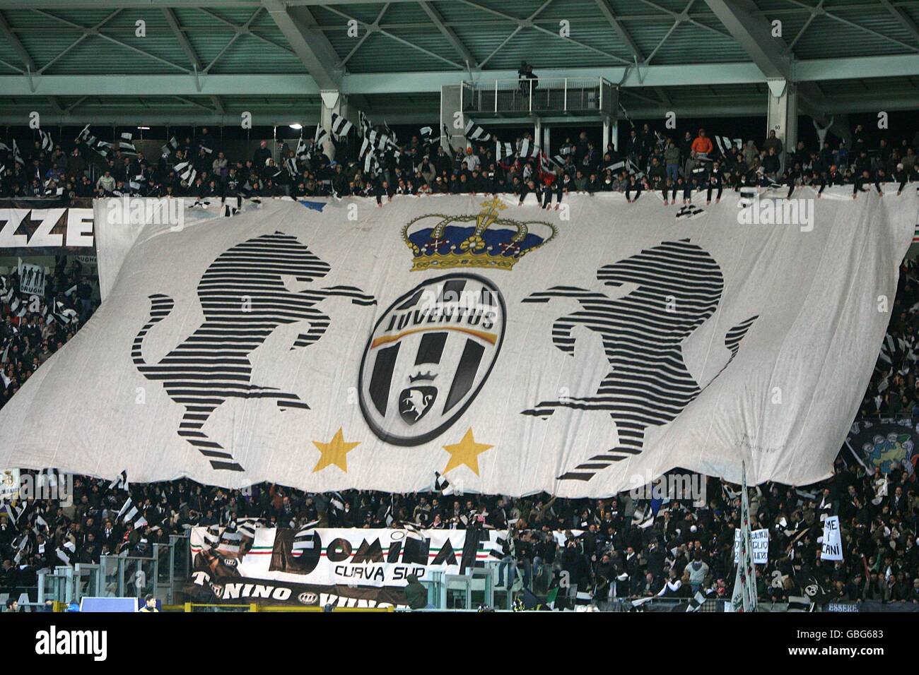 A juventus banner in the stands hi-res stock photography and images - Alamy