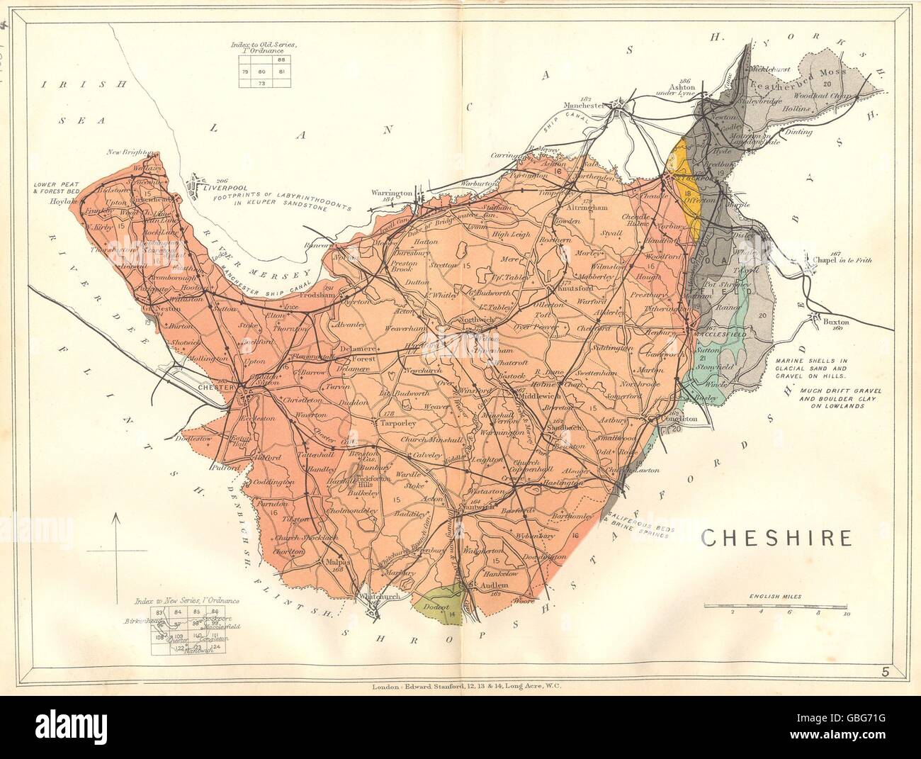 Cheshire map hi-res stock photography and images - Alamy