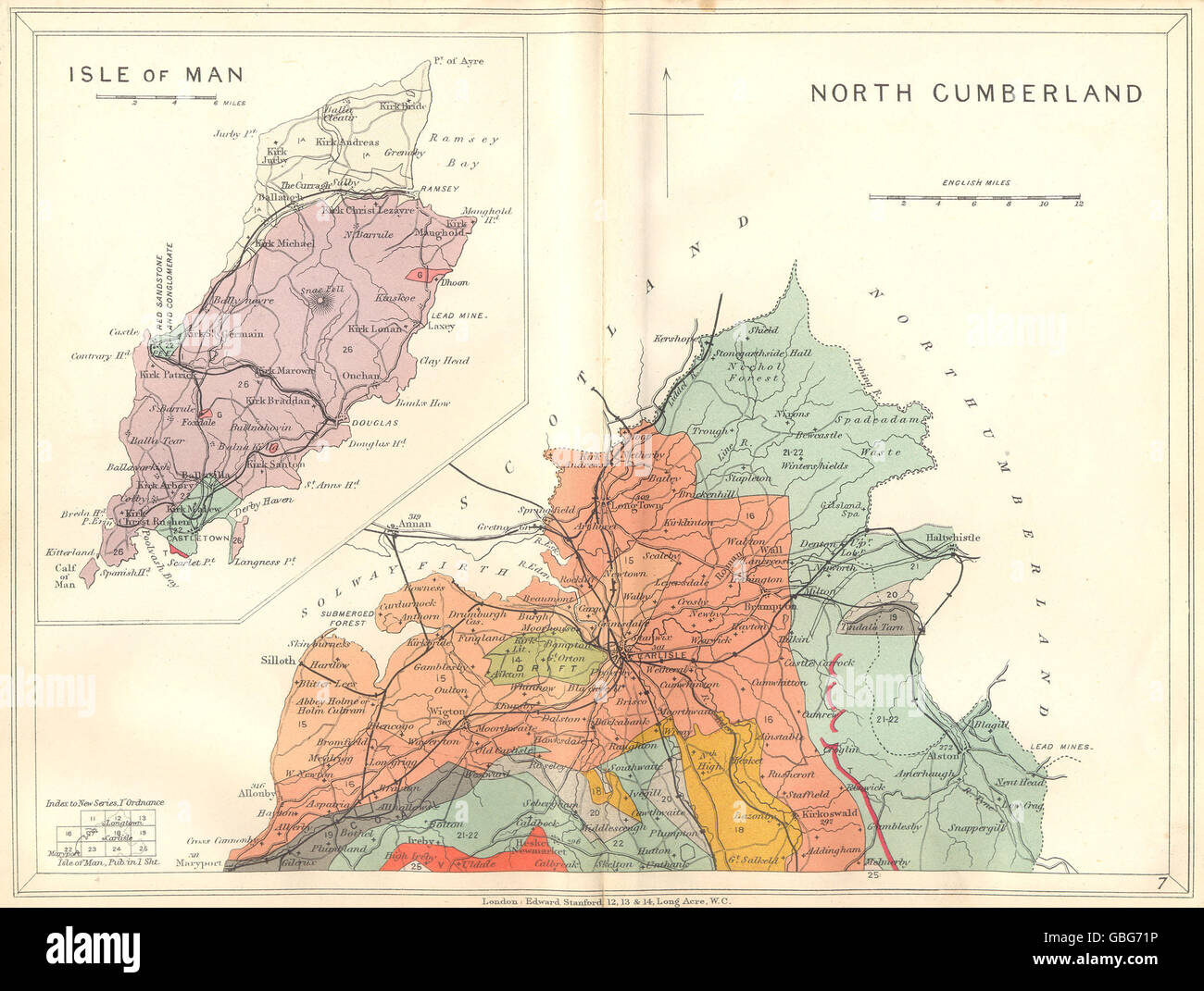 Map of north cumbria hi-res stock photography and images - Alamy