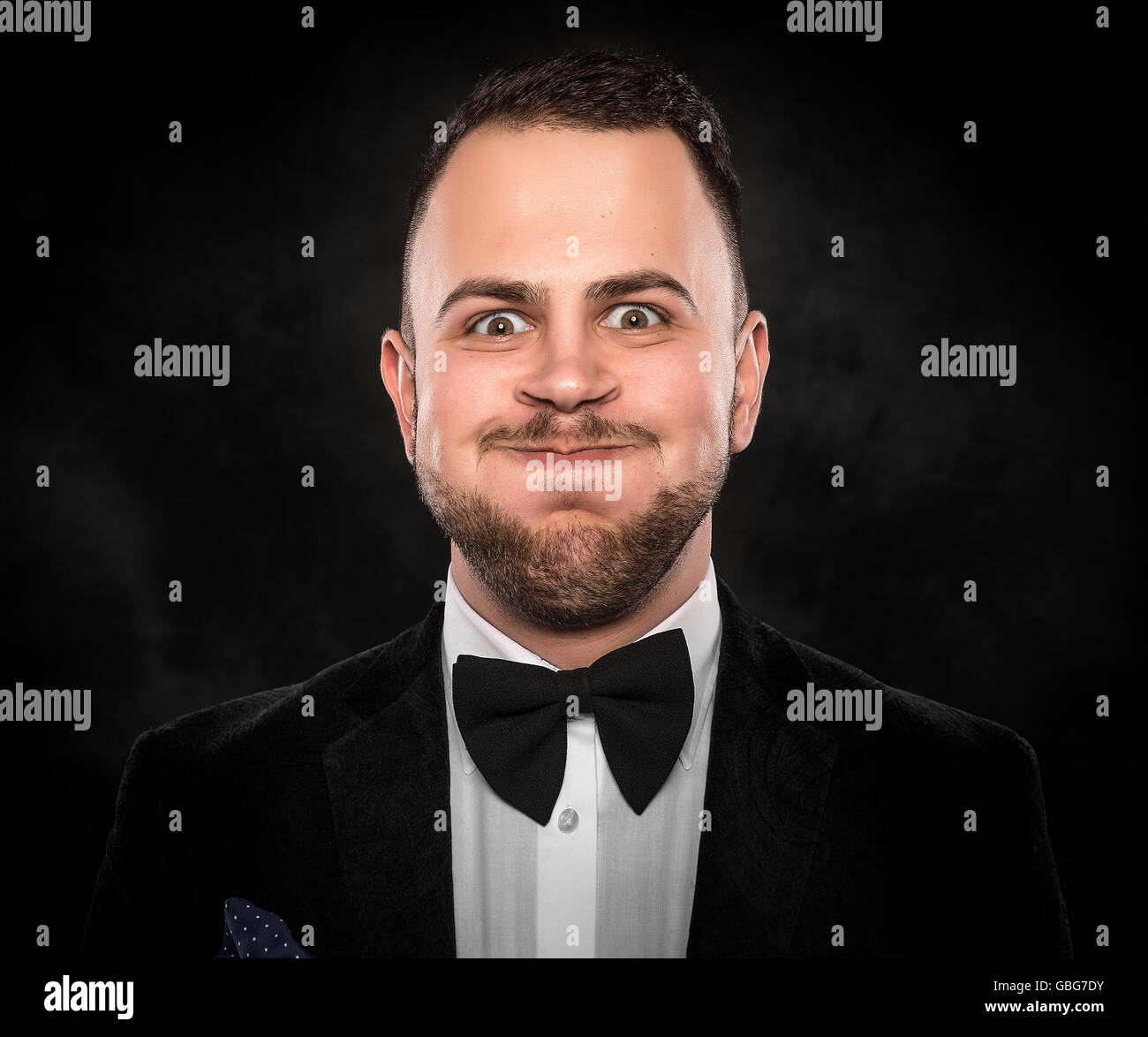 Black suit headshot hi-res stock photography and images - Alamy