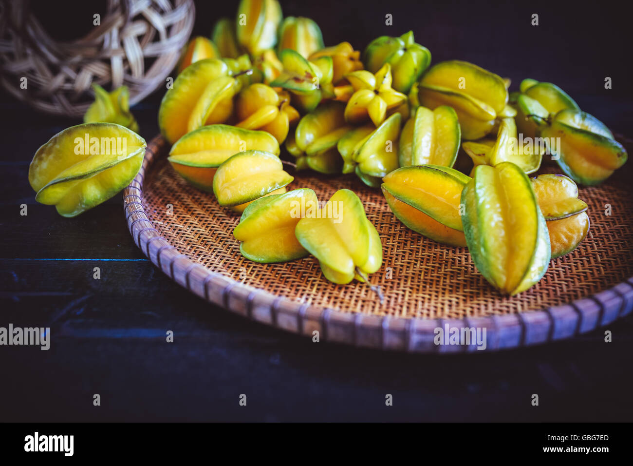 Yellow Star Fruits Stock Photo - Alamy