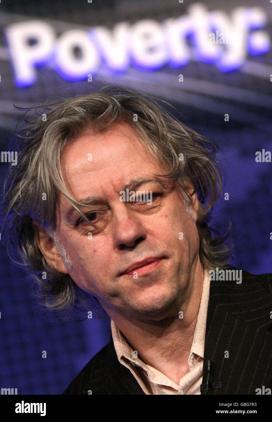 Sir Bob Geldof at the Barbican in London speaking at the Department for ...